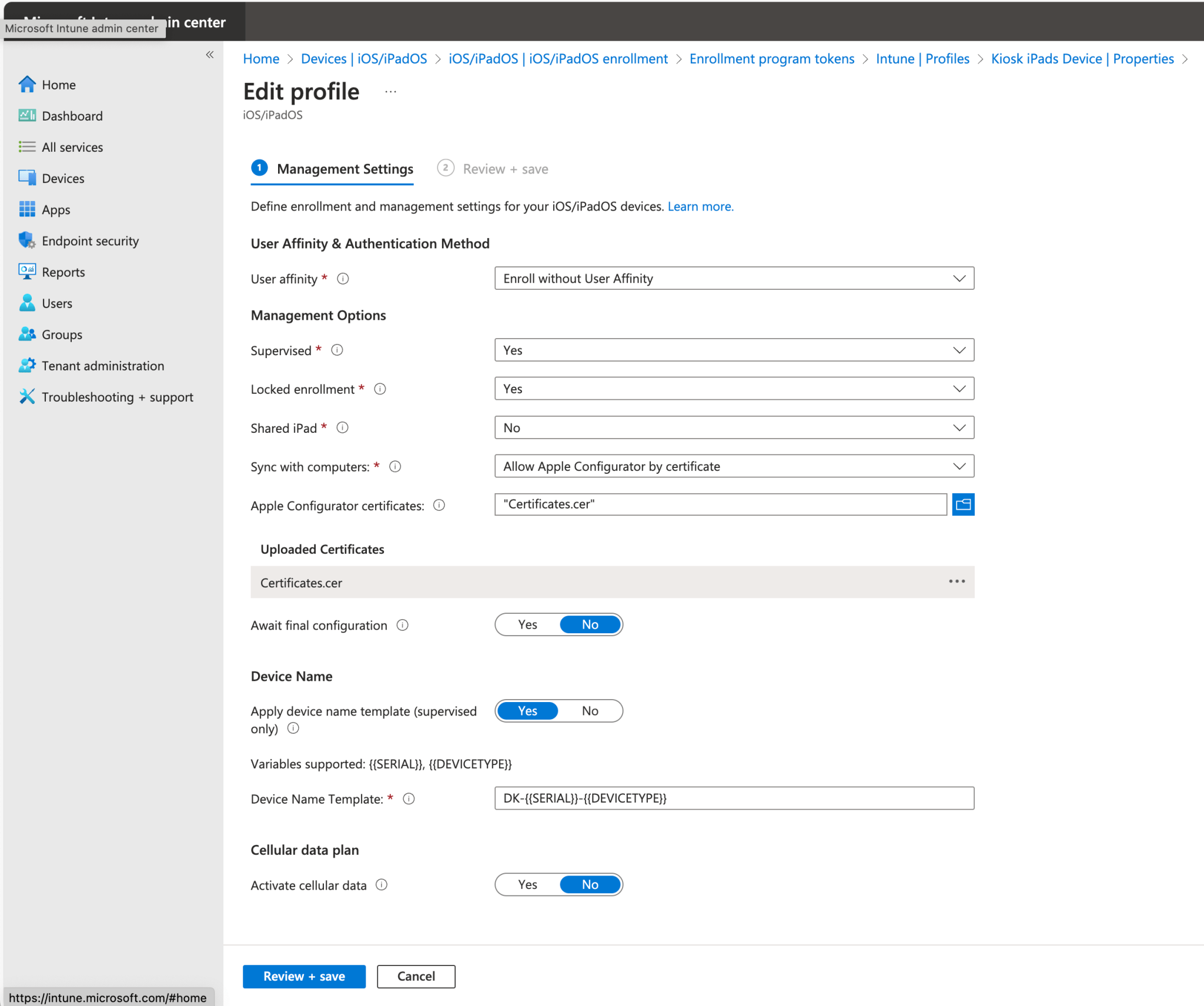 Apple devices allow local configurator connection with enrolment with ...